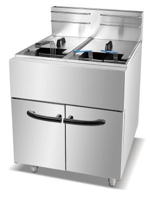 China Commercial Ventless Floor Deep Fryer 10 Segment Computer Board Stainless Steel Fast Heating for sale