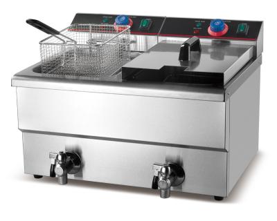 China Industrial Gas Deep Fryer 2 Tank 2 Basket 10 Segment Computer Control Stainless Steel Potato Chip French Fry Machine for sale