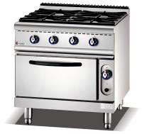 China Freestanding Gas Stove 25.8KW Stainless Steel Body Uniform Heating Commercial Kitchen for sale