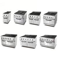 China Commercial Industrial 4-6 Burner Stainless Steel Gas Range 30KW High Efficiency for sale