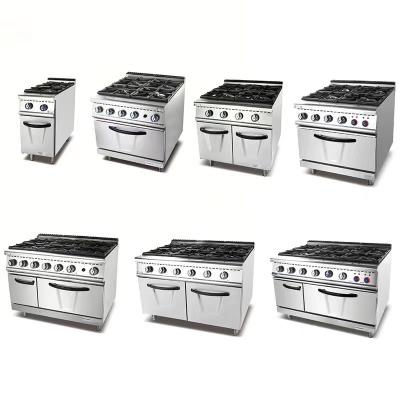 China Commercial Industrial 4-6 Burner Stainless Steel Gas Range 30KW High Efficiency for sale