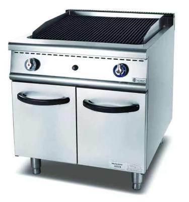 China Commercial Luxury Furnace Gas Lava Rock Grill with Cabinet 304 Stainless Steel 60cm for sale