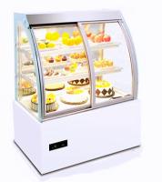 China Curved No Frost Air Cooling Three Layer Commercial Cake Display Showcase for sale