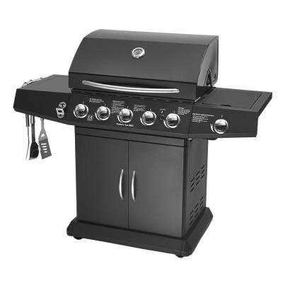 China 5+1Burners Char Broil Barbecue Grill Propane Gas BBQ With Side Burner Trolly Cabinet Cart Charcoal BBQ Grill Outdoor for sale