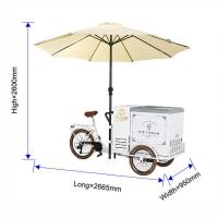 China Electric 3-Wheel Ice Cream Tricycle & Towable Mobile Food Trailer For Sale, Built-in Refrigerator Freezer with Onboard Generator for Street Vending Business for sale