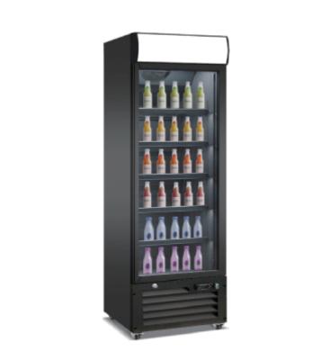 China Commercial Upright Display Refrigerator with LED Light Box<br/>Frost‑Free Bottom‑Mounted Chiller for Retail & Convenience Store for sale