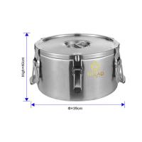 China GLEAD Commercial Foldable Handle Insulated Barrel 304 Stainless Steel Thermal Soup Bucket Catering Thermos Container for sale
