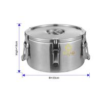 China GLEAD Commercial Foldable Handle Insulated Barrel 304 Stainless Steel Thermal Soup Bucket Catering Thermos Container for sale