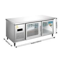 China Commercial Electric Kitchen Refrigerator Blue Cabinet Freezers Refrigerator Stainless Steel for sale