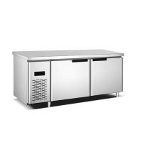 China Commercial Worktop Chiller, Glass Door Under Counter Refrigerator Stainless‑Steel Bakery Fridge for Dough Croissant Food Storage for sale