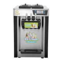 China Commercial Ice Cream Machine Stainless Steel Desktop Three Head Painting Making Softy Machine of Ice Cream Shop for sale