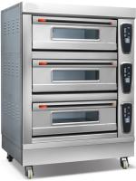 China 3 Deck Commercial Electric Pizza Oven 380V 13.2kW-37.8kW with 3-12 Tray Capacity for Bakeries for sale