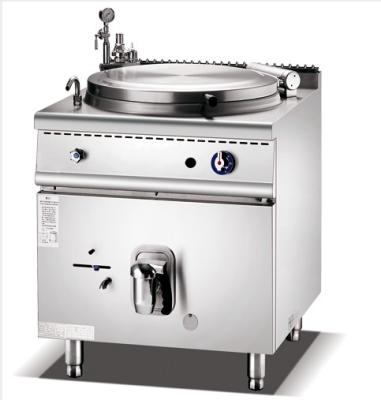 China Stainless Steel Commercial Soup Kettle Boiling Pan 60L-100L Capacity Electric or Gas Powered 50-300°C Temperature Range for sale