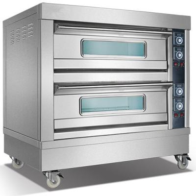 China Commercial 2-Deck 4-Pan Electric Bread Oven 380V 13.2kW with 400℃ Temperature Range and Customizable Baking Options for sale