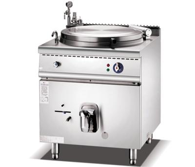 China Electric Jacketed Boiling Pan 150L Capacity 18kW Steam Kettle Boiler Machine with Safety Features for sale