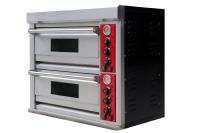China Commercial Double Deck Gas Pizza Oven 350°C Temperature Range 400x400mm Chamber Energy Efficient for sale