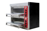 China Commercial Double Deck Gas Pizza Oven 350°C Temperature Range 400x400mm Chamber Energy Efficient for sale