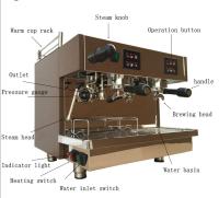 China Commercial 2-Group Automatic Espresso Machine with 9L Boiler, 3.75KW Power for Restaurant Use for sale