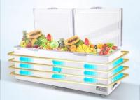 China GL-F700 628L Commercial Chest Freezer with -18°C Temperature & Double Glass Door for Supermarket Use for sale