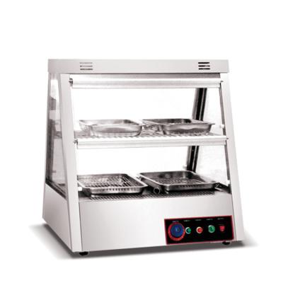 China Hot Food Display Cabinet with Dual-Layer Glass 30-85°C Temperature Control for Restaurants for sale