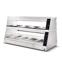 China Hot Food Display Cabinet with Dual-Layer Glass 30-85°C Temperature Control for Restaurants for sale