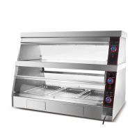 China Hot Food Display Cabinet with Dual-Layer Glass 30-85°C Temperature Control for Restaurants for sale