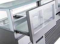 China Right Angle Refrigerated Cake Display Cabinet 150L-400L Capacity with Danfoss Compressor 220V/50HZ for sale