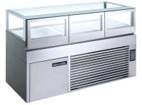 China Right Angle Refrigerated Cake Display Cabinet 150L-400L Capacity with Danfoss Compressor 220V/50HZ for sale