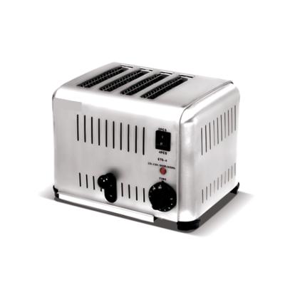 China Commercial Toaster Hot Dog Grill Machine - 1.8kW & 3.24kW Models, 4-6 Slice Capacity, Stainless Steel Construction for sale