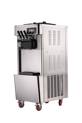 China Three Flavor Soft Serve Ice Cream Machine 18-36L/H Capacity with 1600-2450W Power and CE Certification for sale