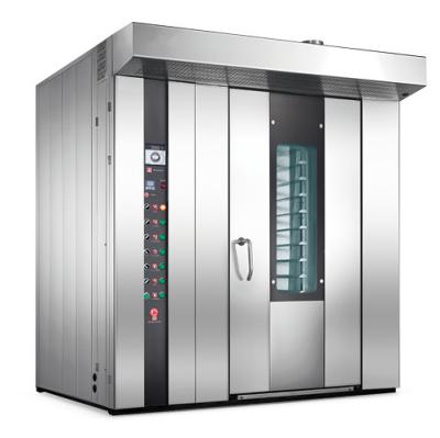 China Industrial 32-Tray Rotary Baking Oven 1800×2000×2250mm with Electric 36kW, Gas or Diesel Options for sale