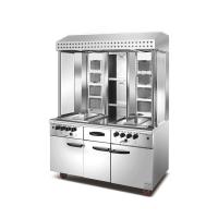 China Commercial Gas Shawarma Machine with Cabinet - 18KW/36KW Power, 800-1500mm Width, Stainless Steel Construction for sale