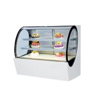 China 115L Commercial Cake Display Showcase 900-1500mm Glass Cabinet with 3-10°C Temperature Control and 110/220V Options for sale