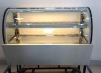 China 115L Commercial Cake Display Showcase 900-1500mm Glass Cabinet with 3-10°C Temperature Control and 110/220V Options for sale