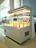 China Curved Horizontal Glass Cake Display Refrigerator 900-2000mm Width with Danfoss Compressor for Supermarkets for sale