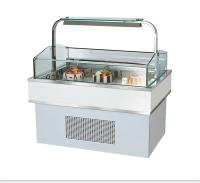 China Square Refrigerated Cake Display Case 900-1500mm with Danfoss Compressor & LED Lighting for Commercial Bakeries for sale