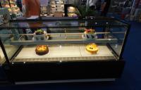 China Straight Glass Door Bread Refrigerated Cake Display Double Layer Air Cooling for sale