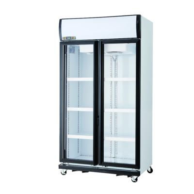 China GL-F1050R Two Door Upright Cooler Showcase 1210×680×2100mm for Beverage Storage 2-8℃ for sale
