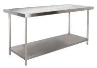 China Adjustable Stainless Steel Work Table 1200-2400mm with Storage Shelf for Commercial Kitchens for sale