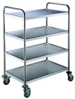 China Stainless Steel Mobile Bakery Rack Trolley with Hot Pot Cart - 850×450×900mm to 860×540×1540mm Dimensions for sale