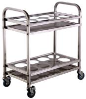 China Stainless Steel Mobile Bakery Rack Trolley with Hot Pot Cart - 850×450×900mm to 860×540×1540mm Dimensions for sale