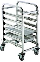 China Stainless Steel Mobile Bakery Trolley 600×690×1735mm with 32 Tray Capacity for Commercial Kitchens for sale