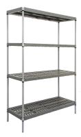 China Commercial Polymer & Wire Shelving Systems with 250kg Load Capacity, 1