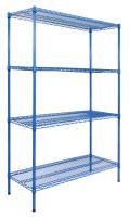 China Commercial Polymer & Wire Shelving Systems with 250kg Load Capacity, 1