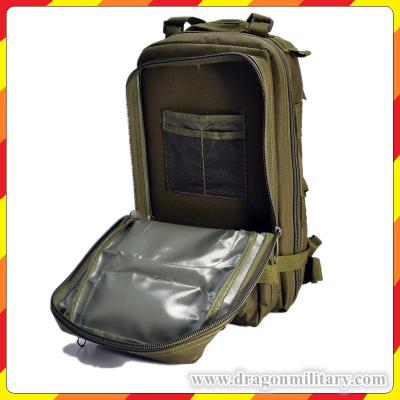 China Hot sale polyester cheap tactical 3P backpack green for hiking for sale