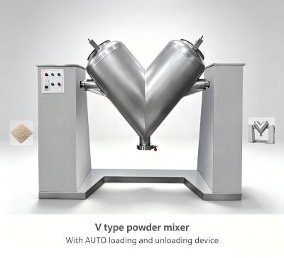 China Complete V Type Powder Mixing Set Blending System With Loading Unloading Device V-3000 1200L CE for sale