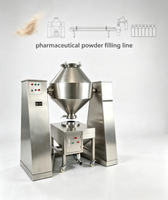 China Double Cone Blender W-300 Dry Powder Granule Mixing Machine 300L 120-150kg Per Batch CE for sale