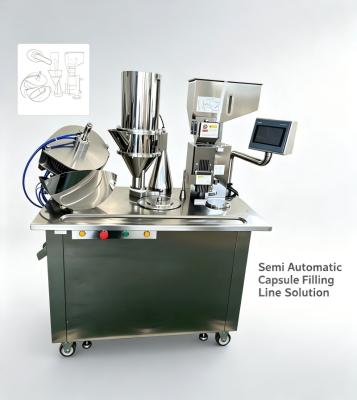 China PLC Semi Automatic Capsule Filling Machine Auto Tray Rotation 26000 Caps/Hour Capsule Making for sale