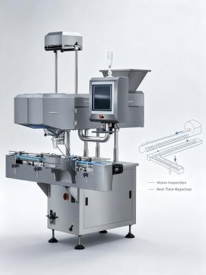 China 8 Channels Pill Counting Machine Vision Inspection For Tablets And Capsules 1900mm for sale