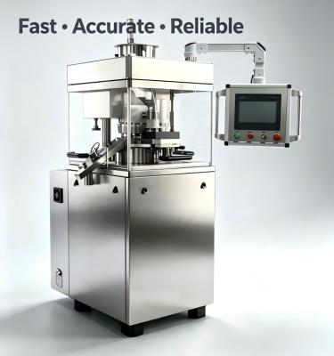 China GMP Tablet Press Equipment 15 Stations 100kN Feeder Powder Rotary Press Machine for sale